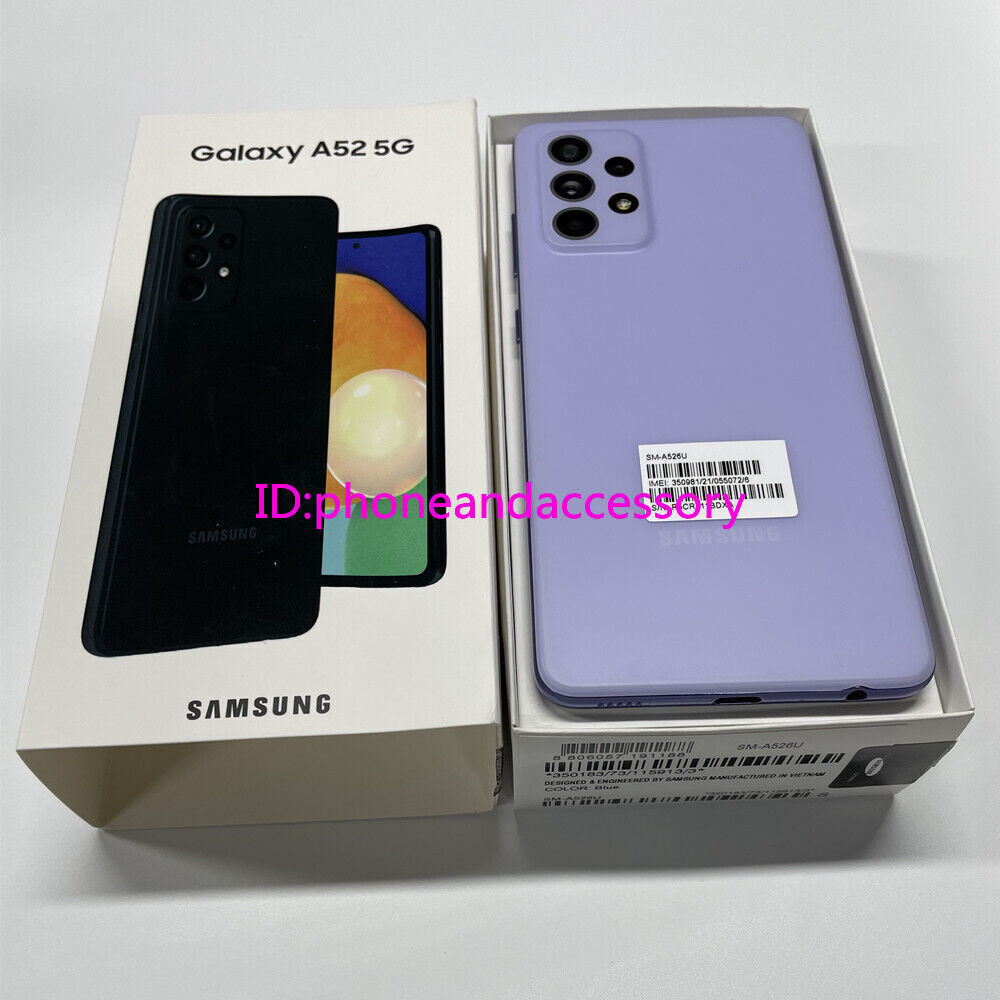 Samsung Galaxy A52 5G SM-A526U 128GB+6GB 64MP Unlocked Smartphone- New ...